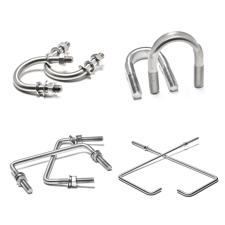Stainless Steel Flat Round Bending U-Bolt with Nuts and Washers - Buy U ...